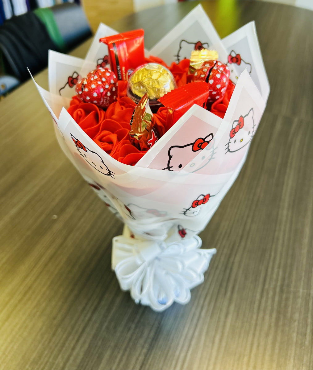 Hello Kitty Red Flower Bouquet – Heart and Hustle Printing